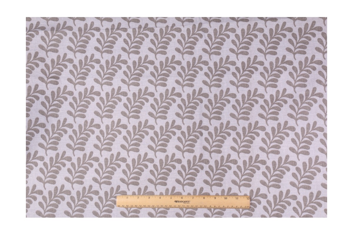 2.3 Yards Waverly Printed Cotton Drapery Fabric in Greystone