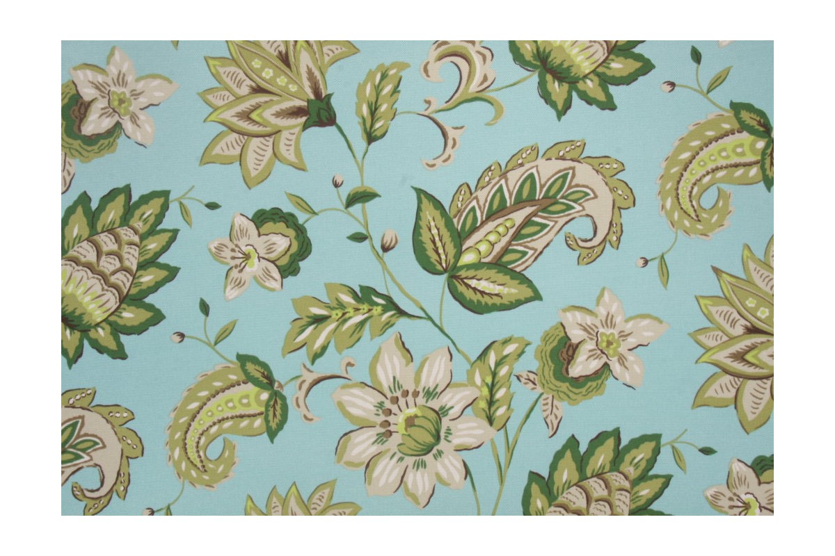 Marisol Printed Poly Outdoor Fabric in Mist