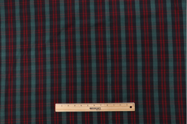 Scalamandre Plaid Woven Decorator Fabric in Red/Multi