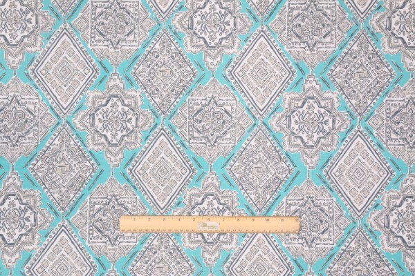 Premier Prints Milan Printed Polyester Outdoor Fabric in Ocean